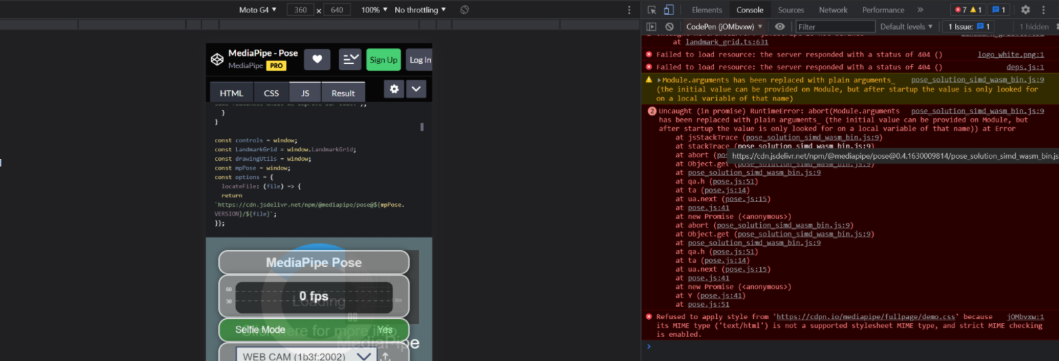Mediapipe pose web demo is broken · Issue #2476 · google-ai-edge/mediapipe · GitHub