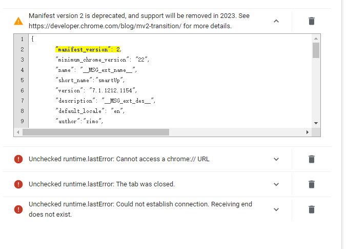 Manifest version 2 is deprecated, and support will be removed in 2023. · Issue #260 · zimocode ...