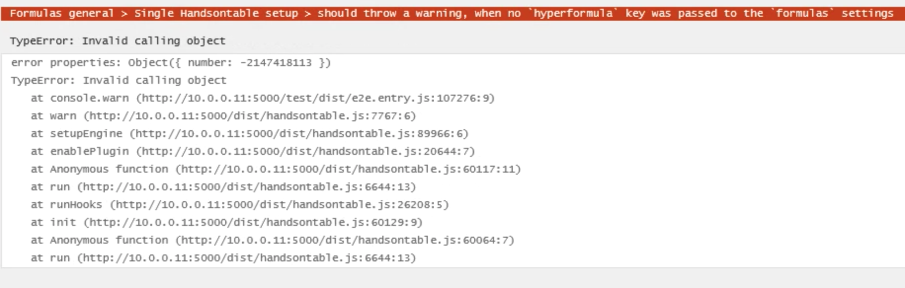 [9.0.0] Some new formulas e2e doesn't support IE · Issue #8051 · handsontable/handsontable · GitHub