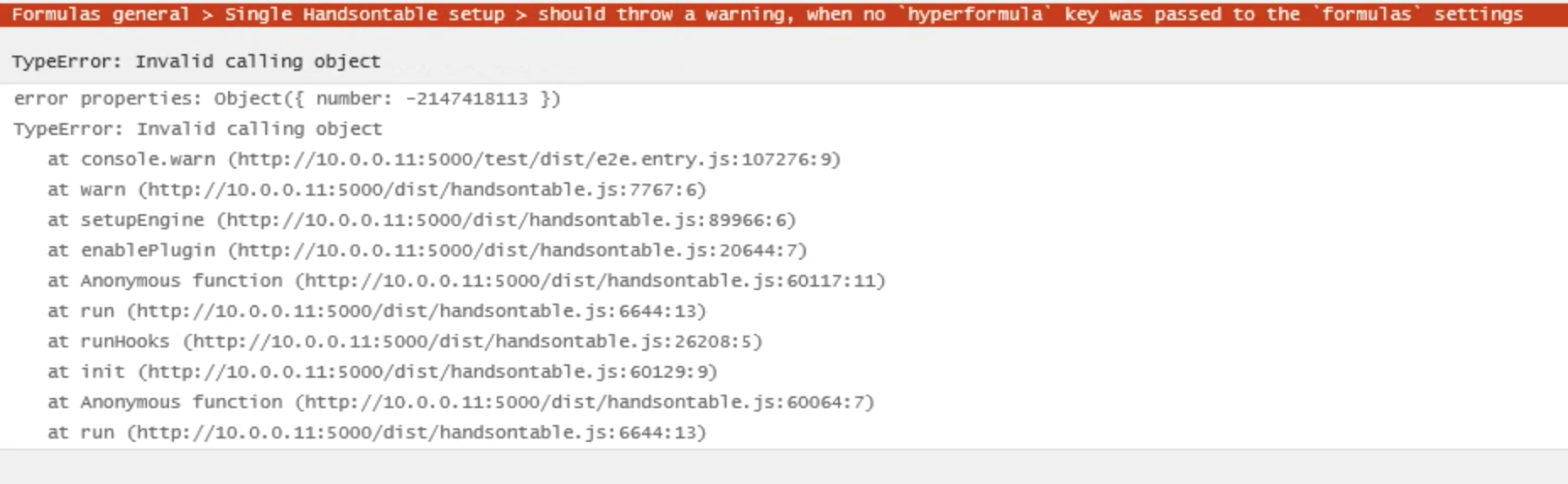 [9.0.0] Some new formulas e2e doesn't support IE · Issue #8051 · handsontable/handsontable · GitHub