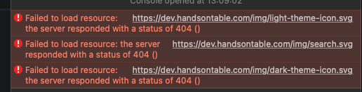 New docs: Lack of icons in the theme switcher · Issue #8282 · handsontable/handsontable · GitHub