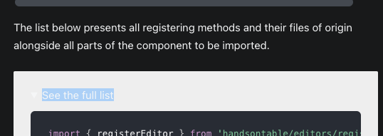 New docs: Handsontable is polluted by the dark theme style · Issue #8294 · handsontable ...