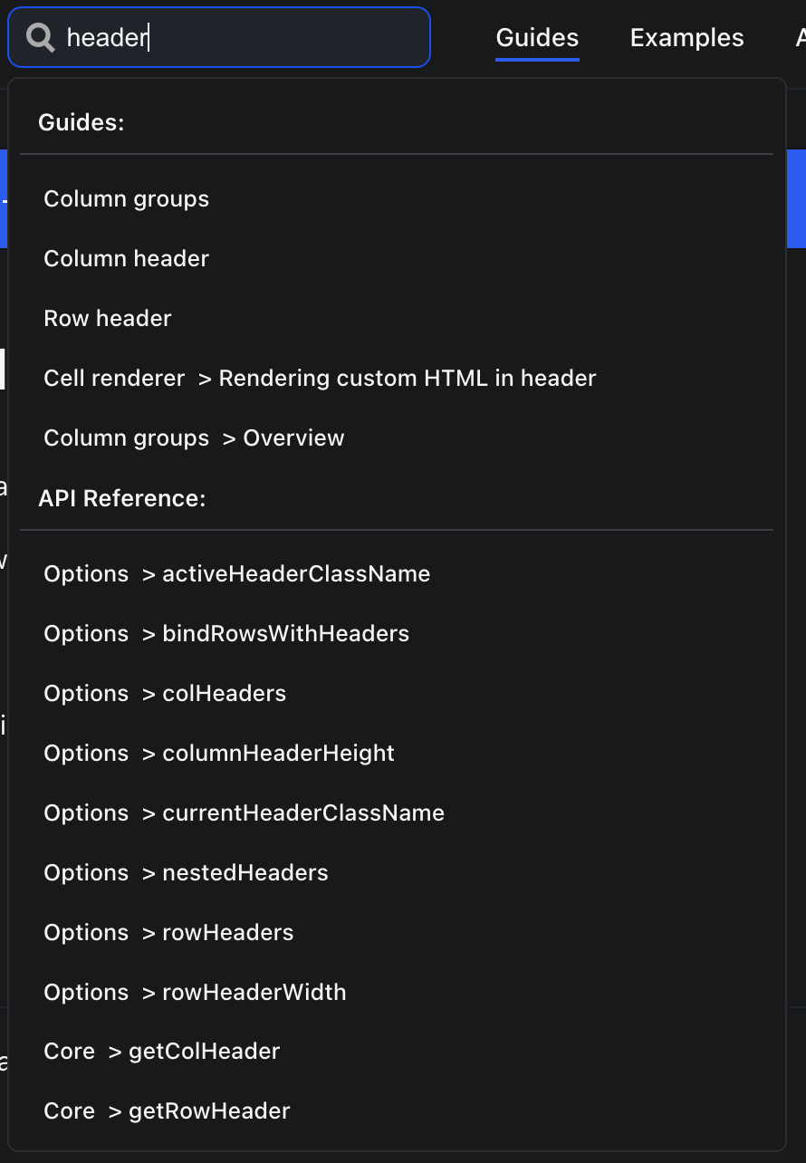 Docs: Search engine improvement · Issue #9992 · handsontable/handsontable · GitHub