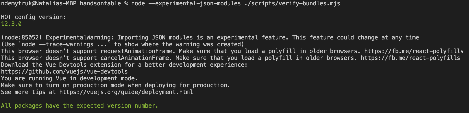 Internal: The `verify-bundles` freeze's helper script fails. · Issue #9891 · handsontable ...