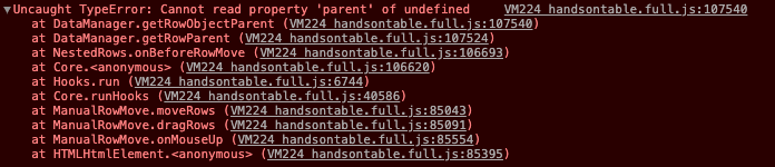 [7.1.0] Error when we move MULTIPLE rows in a nestedRows table · Issue #6066 · handsontable ...