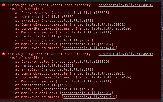 [1.16.0] Can't add row below or above by contextMenu when nestedRows is on · Issue #6324 ...