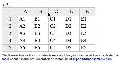 We're not able to move column when all columns are selected by ctrl + a ...