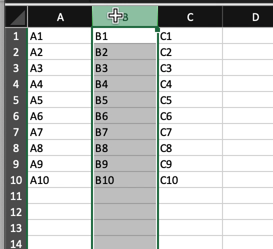 When we undo column removal selection does not redraw to a whole row ...