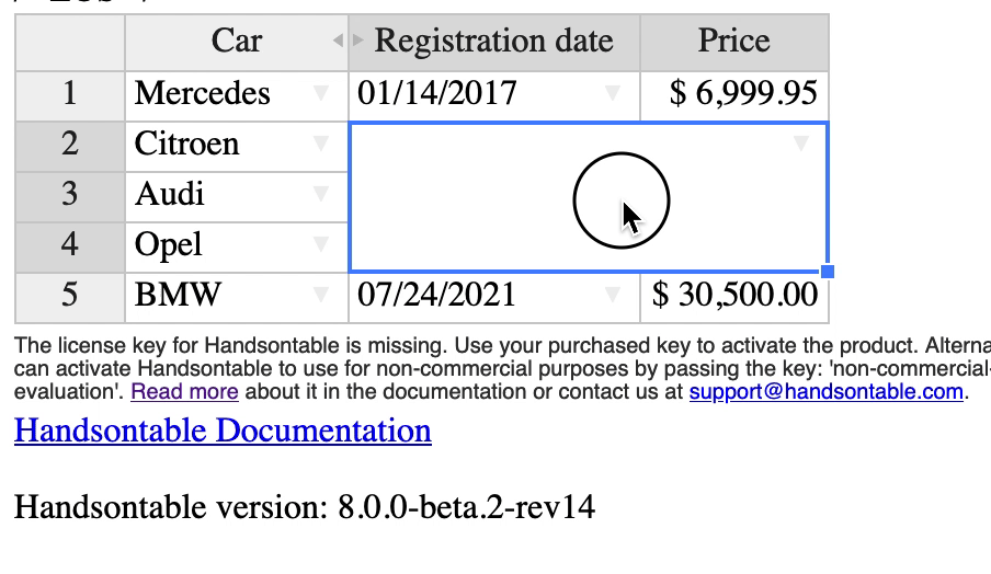 The wrong data in merge cells after the hidden column and additionally an error occurs. · Issue ...