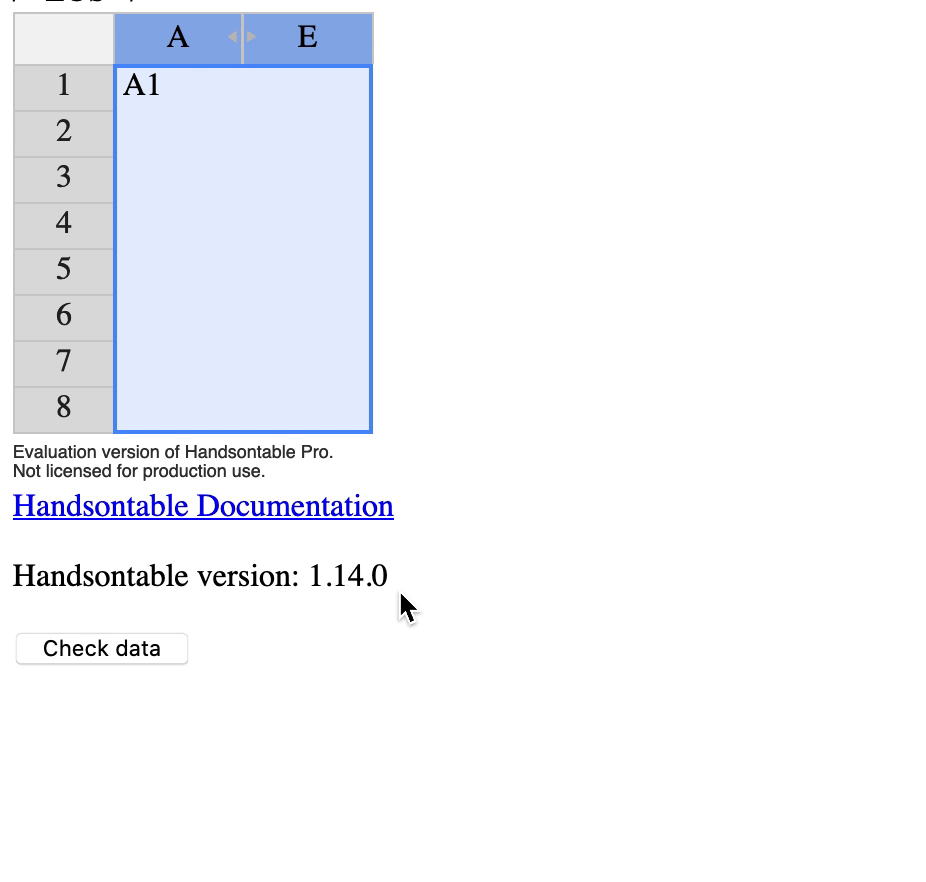 Incorrect column header highlight when merged cells are unmerged and ...