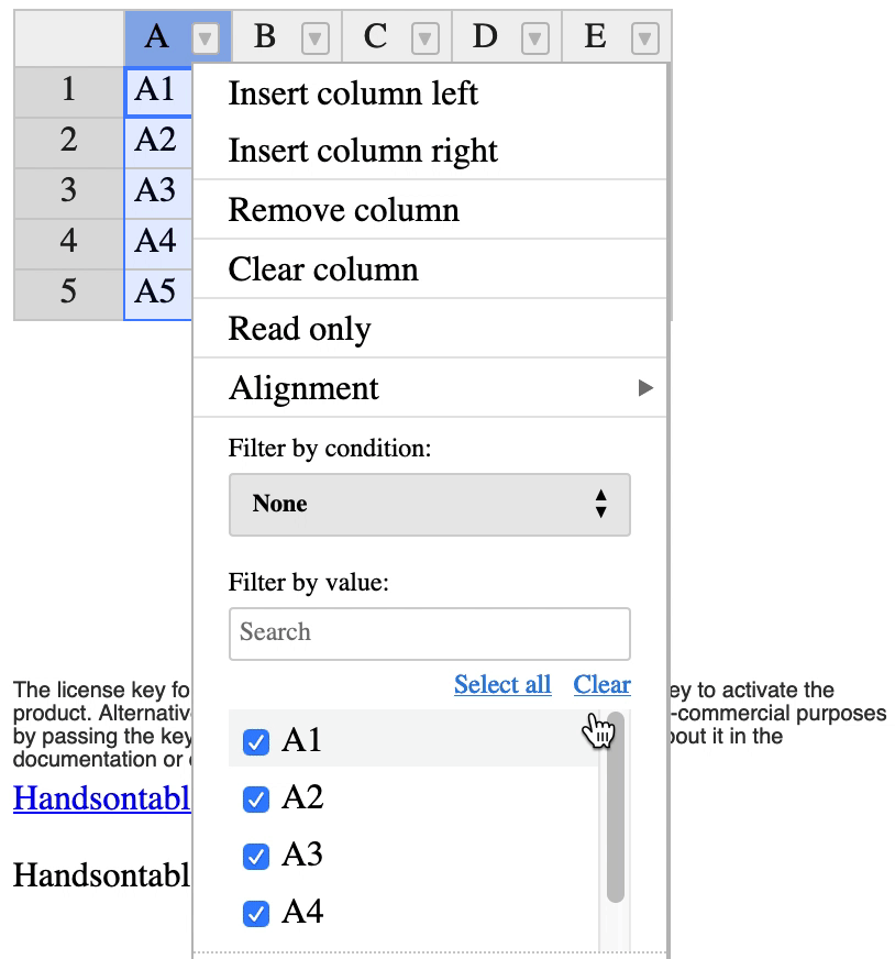 [8.0.0-beta2-rev17] Click on the corner doesn't select headers when rows are trimmed · Issue ...