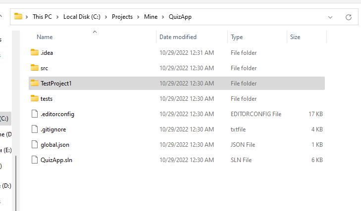 An Abandoned Folder Testproject1 Is Created On Dotnet New Ca Sln · Issue 724 · Jasontaylordev