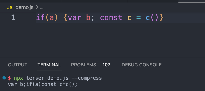 Question about the compress for `const` and `let` in statements block. · Issue #1248 · terser ...