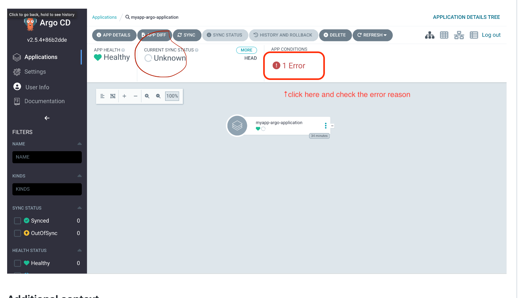 CURRENT SYNC STATUS UNKOWN · Issue #1697 · argoproj/argo-helm · GitHub