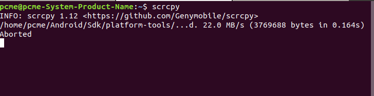 scrcpy Aborted · Issue #1269 · Genymobile/scrcpy · GitHub