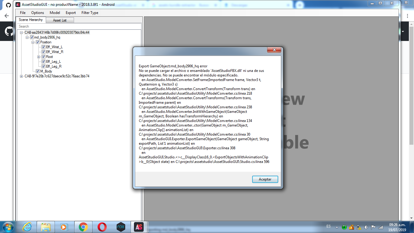 Error exporting models · Issue #415 · Perfare/AssetStudio · GitHub