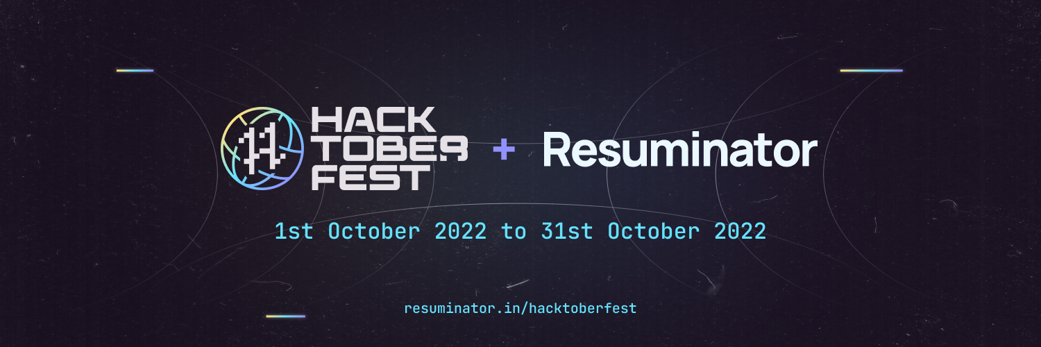 Hacktoberfest 2022 with Resuminator 🌐 · Issue #149 · resuminator/resuminator · GitHub