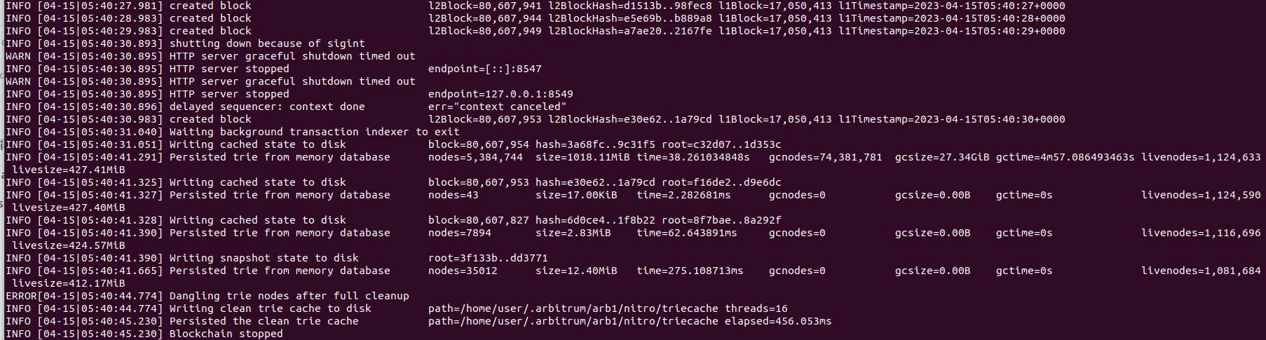 How to resume my node after shutting down. · Issue #1572 · OffchainLabs/nitro · GitHub