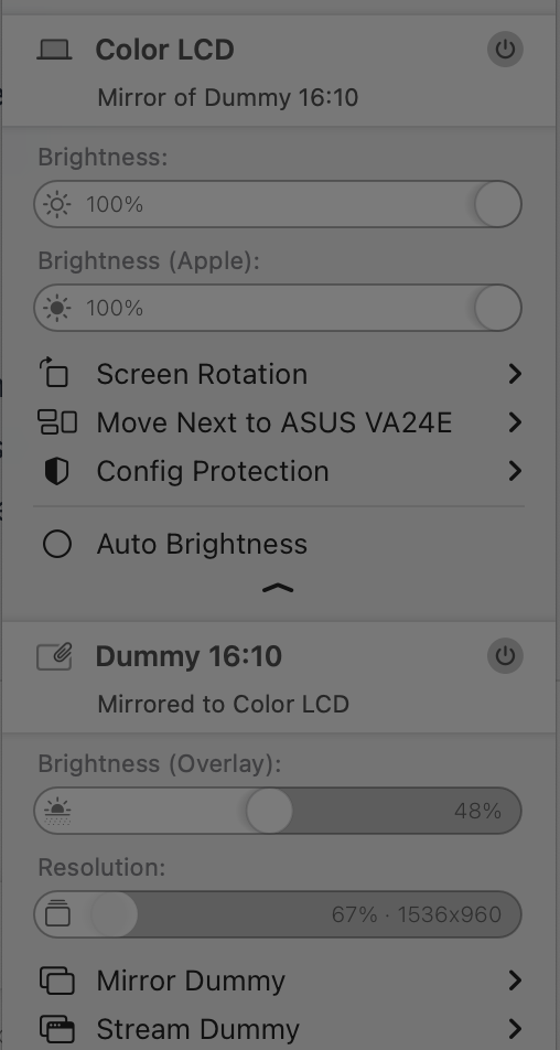 Changing brightness while mirroring · Issue #1742 · waydabber/BetterDisplay · GitHub