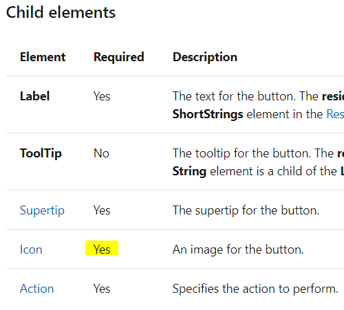 Icon Child element is required · Issue #1462 · OfficeDev/office-js-docs ...