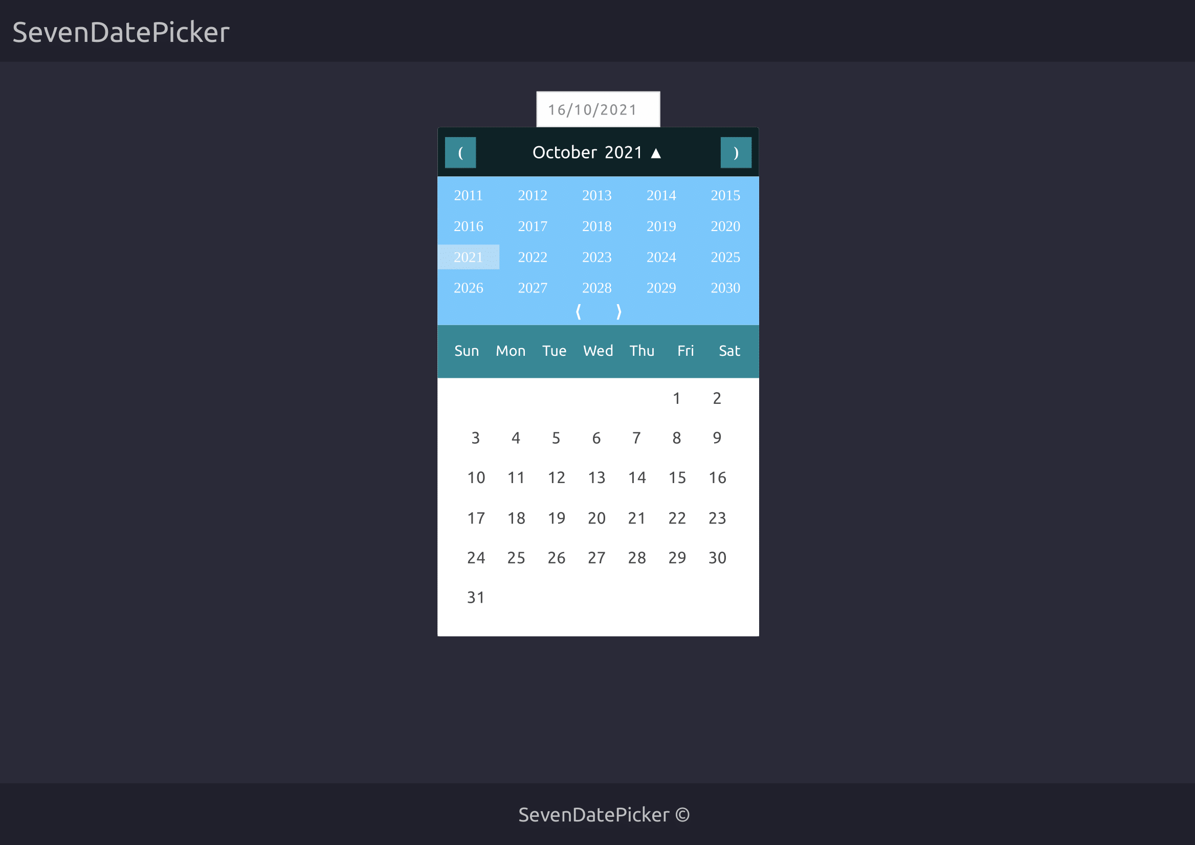 GitHub - Saurabh-kayasth/seven-date-picker: Custom Date-Picker made using Angular.