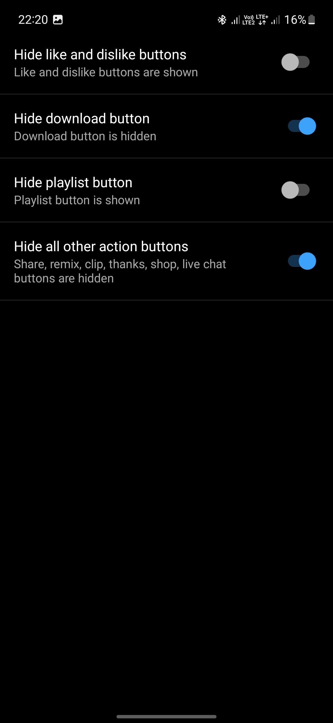 youtube/hide-video-action-buttons): 'hide all other action buttons' does not always work · Issue ...