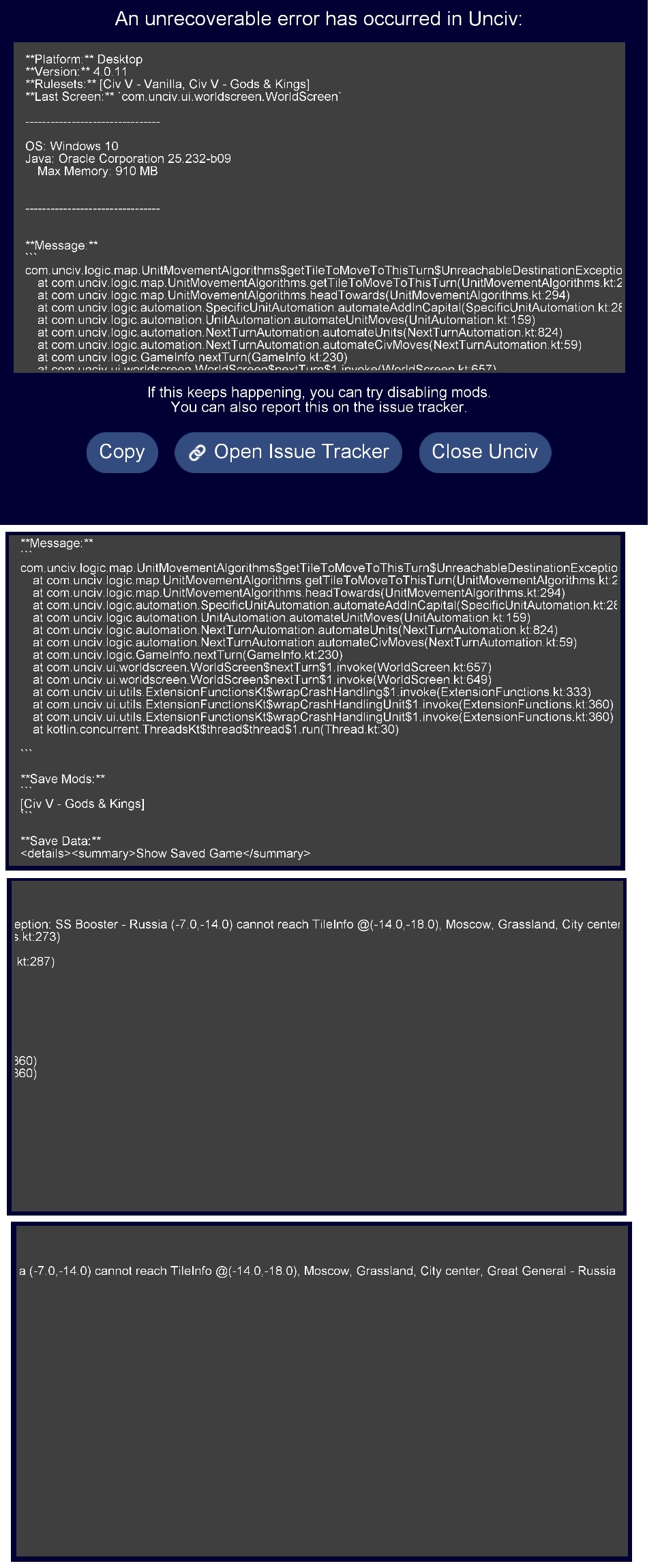 "Unrecoverable error" · Issue #6701 · yairm210/Unciv · GitHub