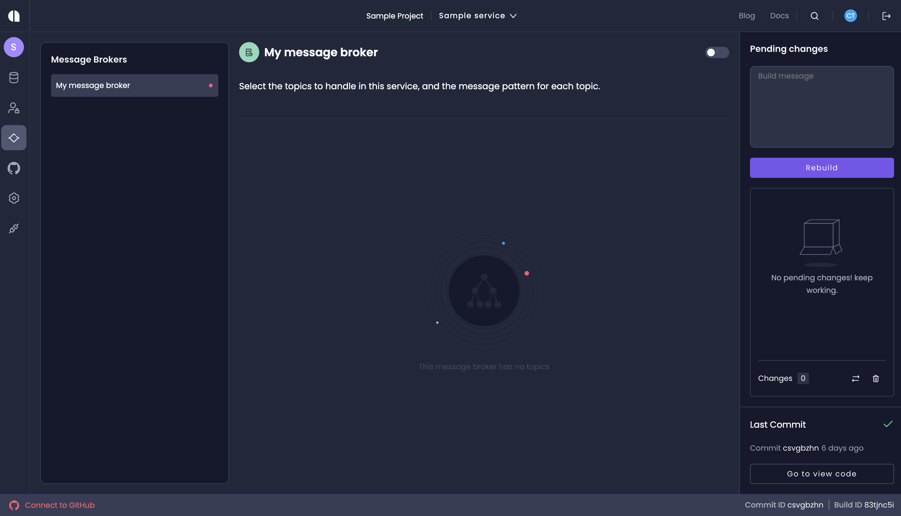 🐛 Bug Report: Message Broker Page - missing the empty state · Issue #3896 · amplication ...