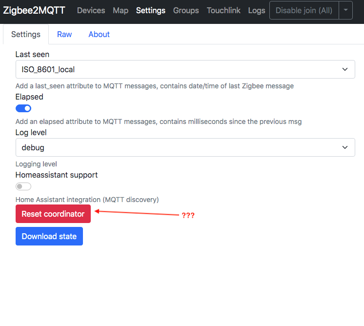 Reset coordinator with the frontend version 0.2.125 ? · Issue #5468 · Koenkk/zigbee2mqtt · GitHub