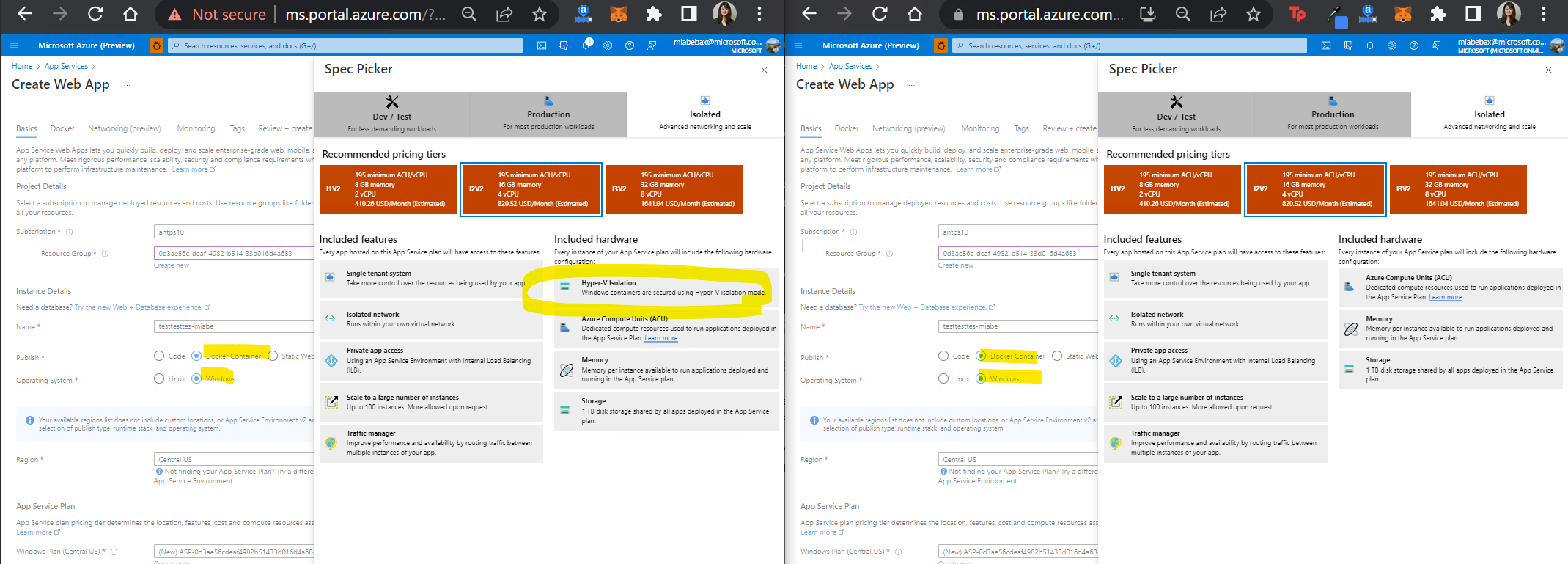 12513894[ASEv3] Hyper-v isolation should be included in the feature description for Xenon App by ...