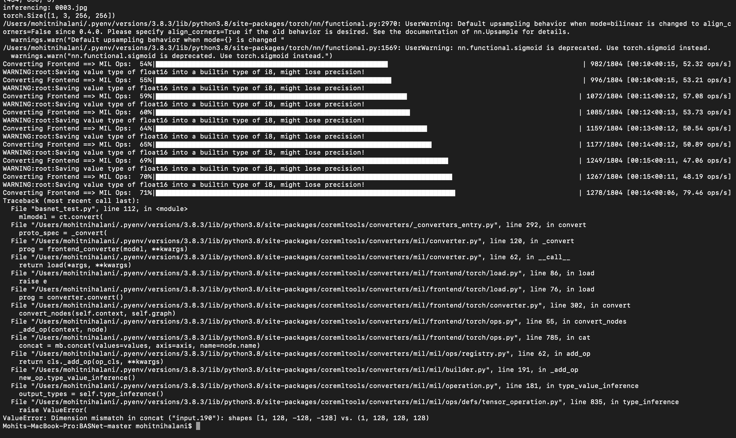 Error: Dimension mismatch in concat · Issue #739 · apple/coremltools · GitHub