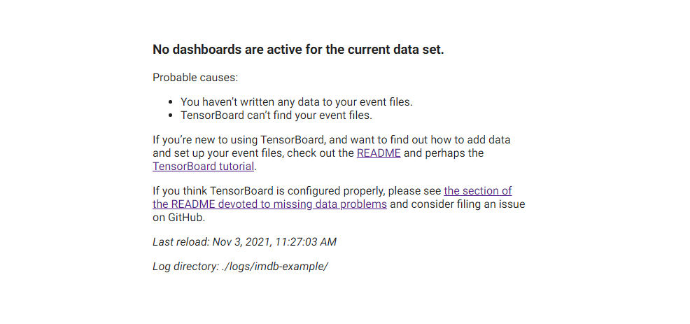 Tensorboard is not able to find the event data · Issue #5382 · tensorflow/tensorboard · GitHub