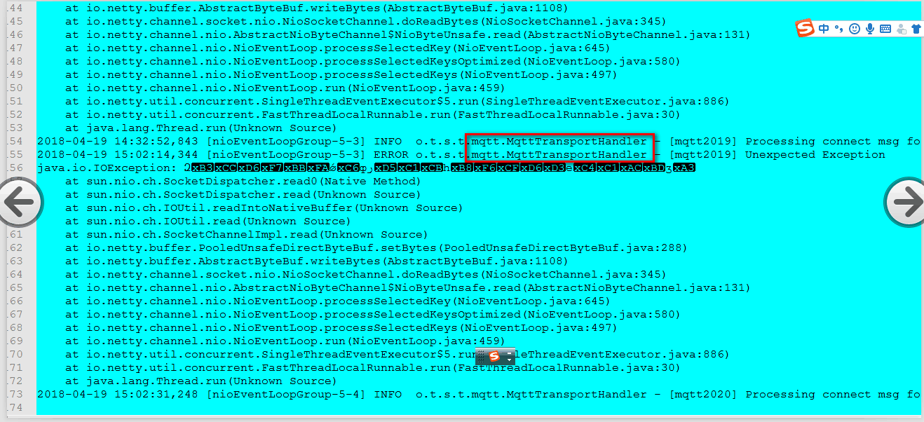 Error Otstmqttmqtttransporthandler Mqtt599 Unexpected Exception · Issue 727