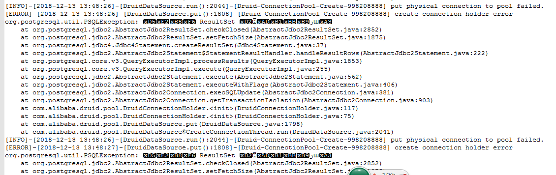 数据源jdbc postgres连接不成功：ERROR:这个 ResultSet 已经被关闭。 · Issue #616 · TuiQiao/CBoard · GitHub