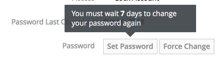 Incorrect error displayed when password cannot be changed yet due to ...