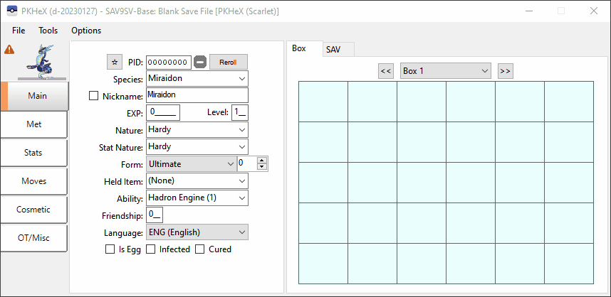 The Pokémon gender couldn't changed in the last release 23.01.26 ...