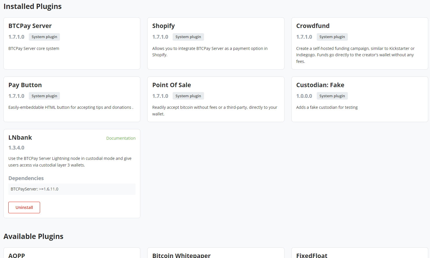 Remove system plugins from the plugin list by NicolasDorier · Pull Request #4429 · btcpayserver ...