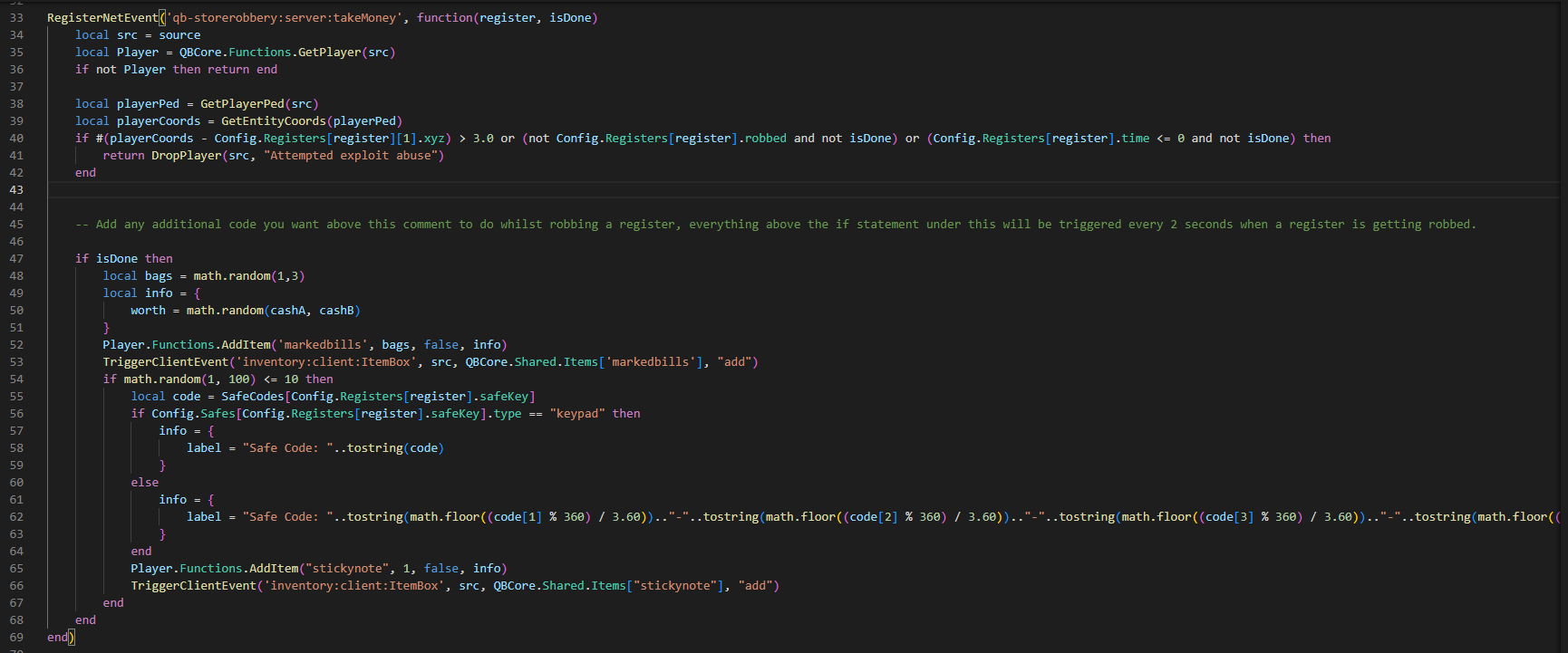 till opening error [BUG] · Issue #43 · qbcore-framework/qb-storerobbery ...