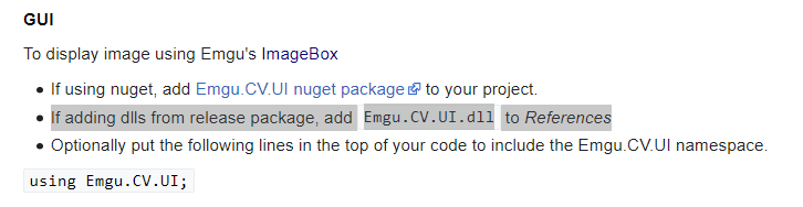 Linking EMGU.CV.UI.dll · Issue #659 · emgucv/emgucv · GitHub
