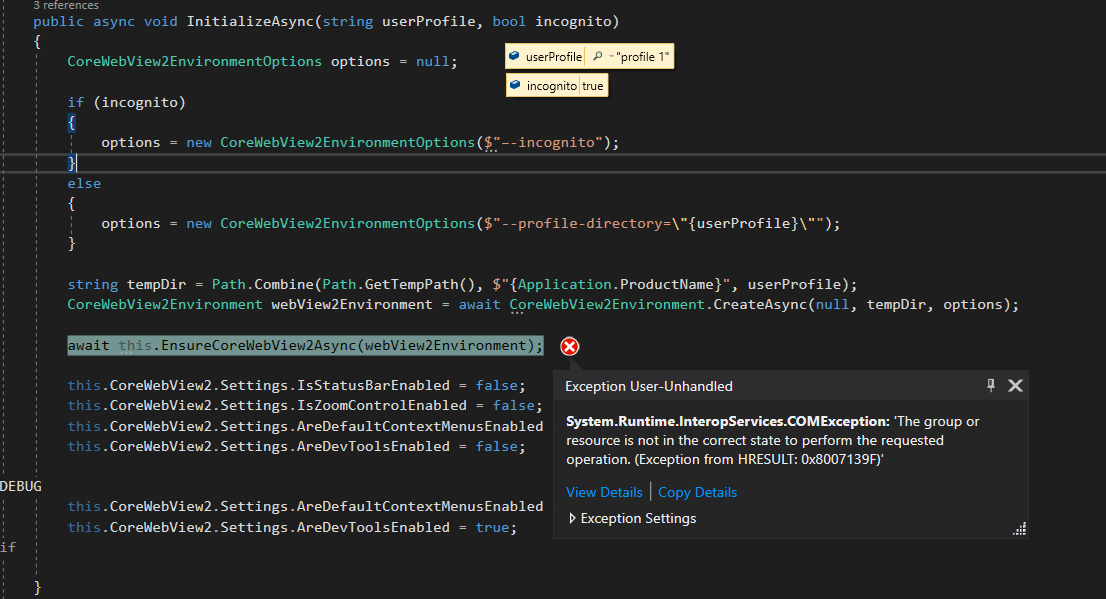 Exception with --incognito and --profile-directory options specified · Issue #1385 ...