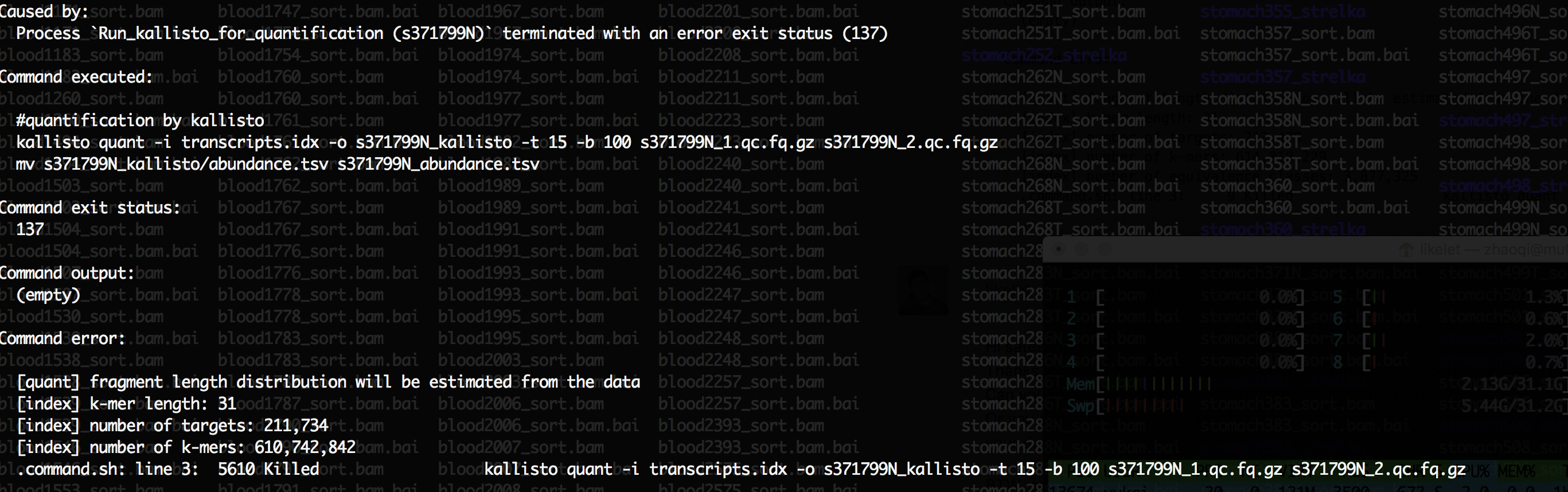 Run_Kallisto_for_quantification terminated with an error exit status (137) · Issue #7 · likelet ...