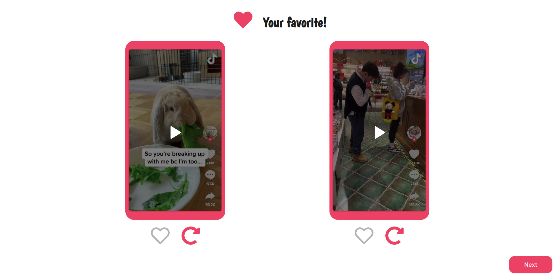 GitHub - CarterPhan/TikTokVs: A website that pits TikTok videos against one another. Created in ...