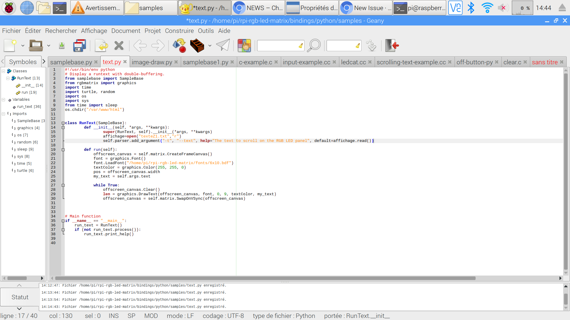 Auto Restart Python Script Issue 794 Hzeller rpi rgb led matrix 