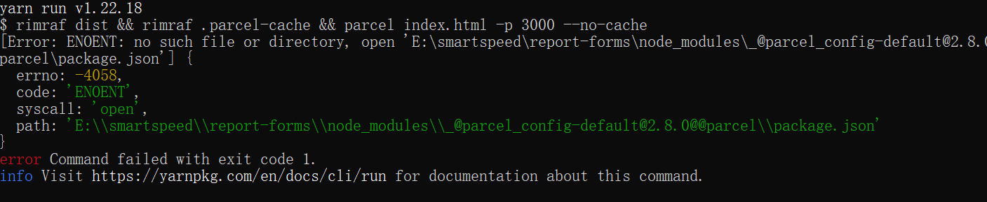 no such file or directory, _@parcel_config-default@2.8.0@@parcel\\package.json · Issue #8677 ...
