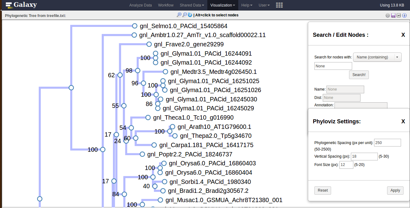 Enhancement: Add confidence level to branches in Charts Phylocanvas and Phyloviz · Issue #4171 ...
