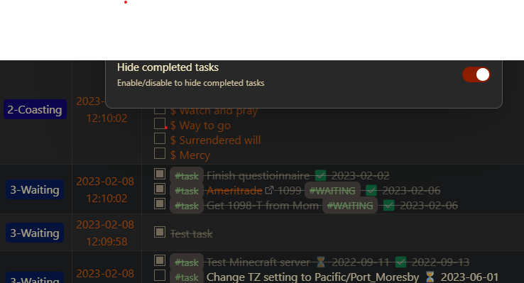[Bug]: Completed tasks not hiding · Issue #811 · RafaelGB/obsidian-db-folder · GitHub