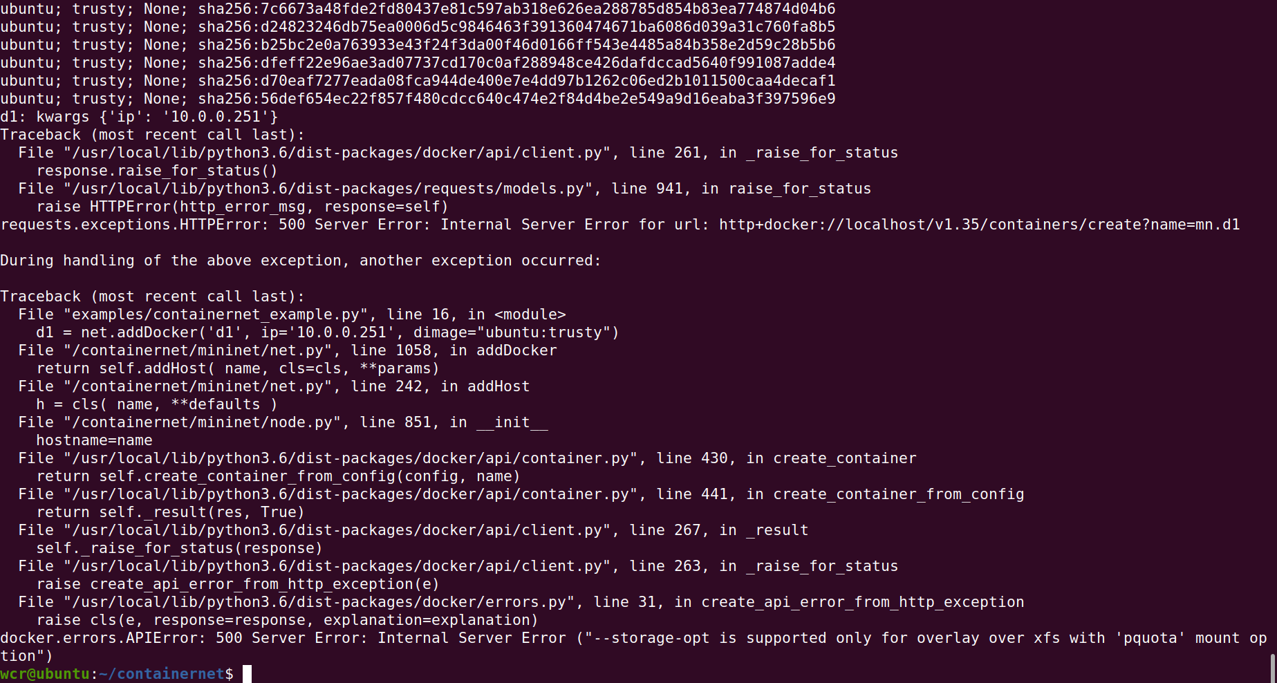 Errors in running the python example · Issue #193 · containernet ...