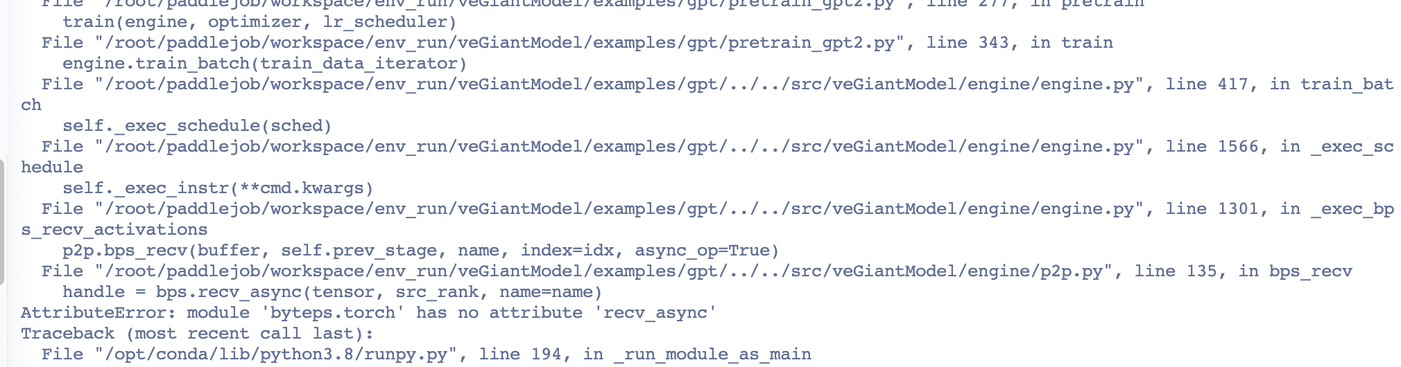 module 'byteps.torch' has no attribute 'send_async' / recv_async · Issue #4 · volcengine ...