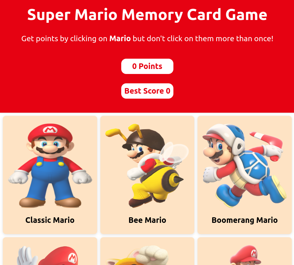 GitHub - francisGolden/Super-Mario-Memory-Card-Game
