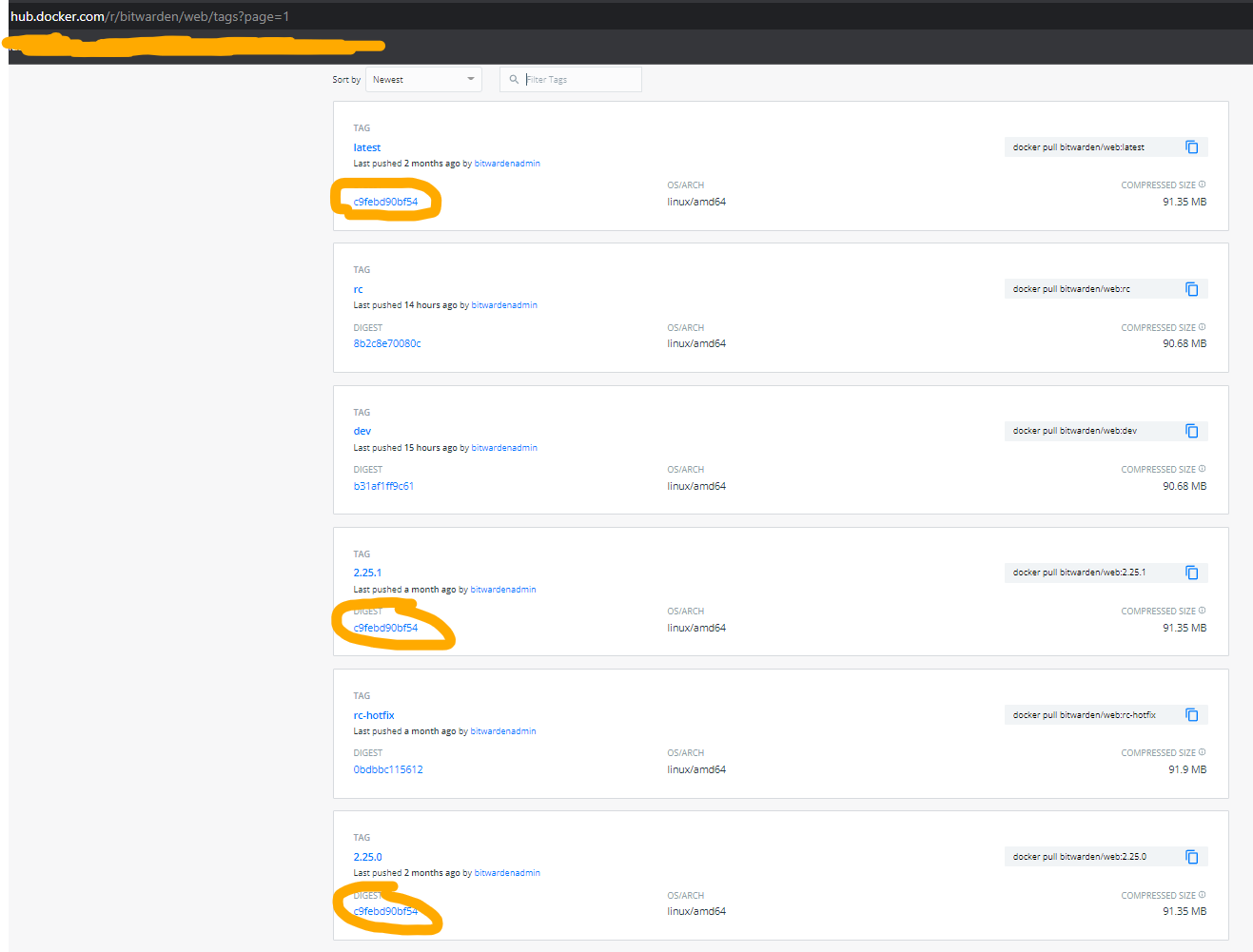Where is 2.25.1 - not in docker! · Issue #1830 · bitwarden/server · GitHub